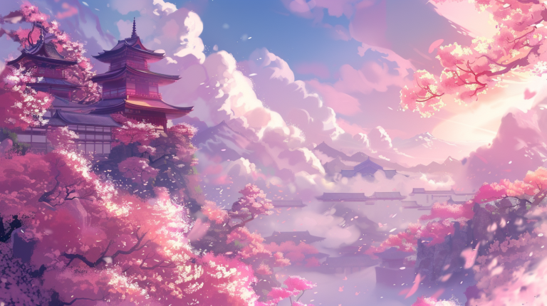 桜とお城のきれいな背景素材（11種）｜IPPU Material Dayo